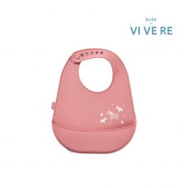 KIDS BIB SILICONE MUVI PINK