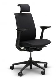 STEELCASE WK THINK TASK CHAIR BLACK WITH HEADREST